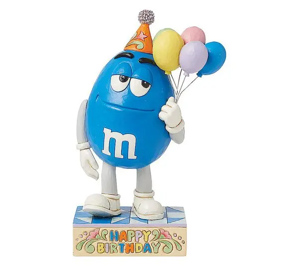 JIM SHORE Heartwood Creek M&m's Blue Character Igurine 4'h