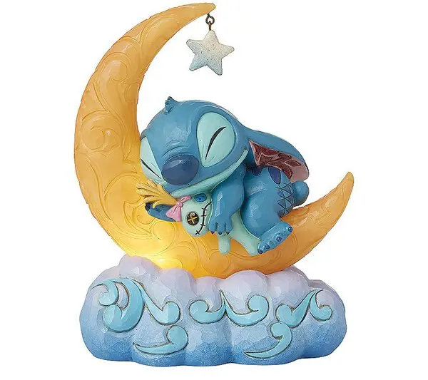JIM SHORE Disney Traditions Stitch & Scrump Moo N Led Figurine