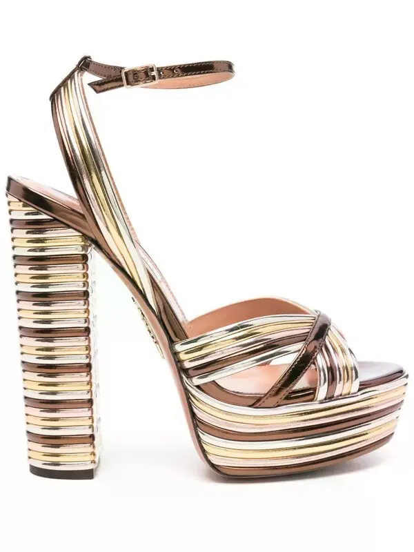 AQUAZZURA 140mm Sundance Sandals - Brown