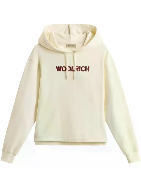 Woolrich Logo-embroidered Hoodie - White