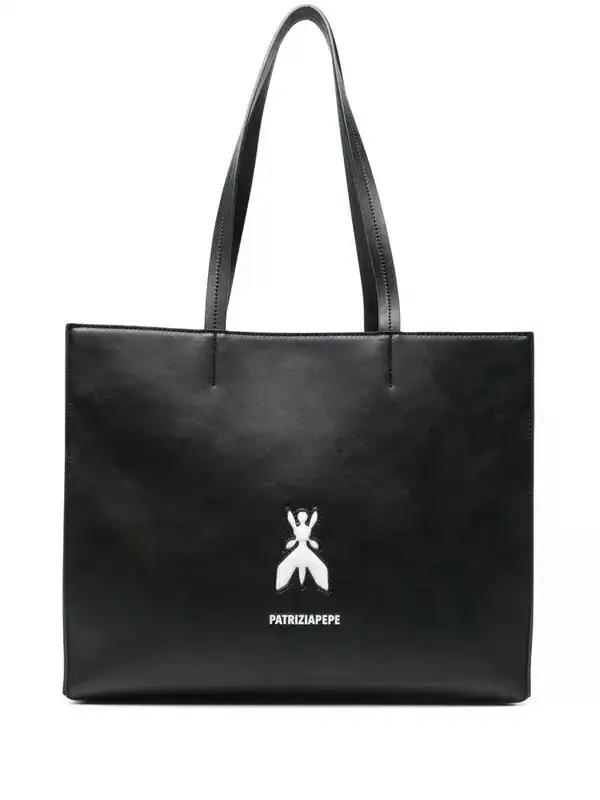 Patrizia Pepe Fly Tote Bag In Black 15% Off Editorialist