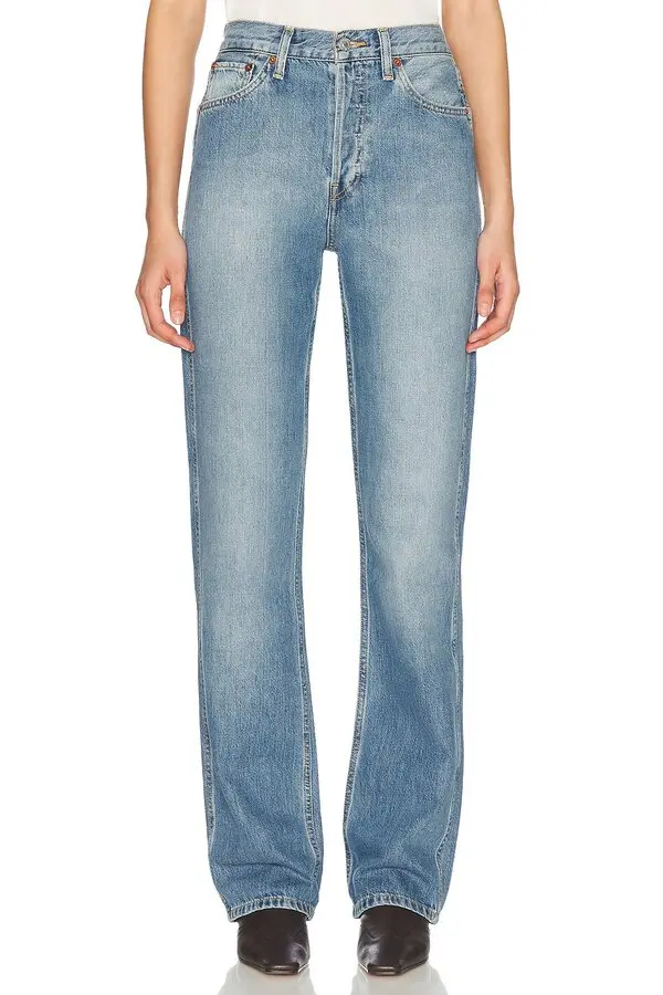 RE/DONE 90s High Rise Loose Jeans - Mid Fade