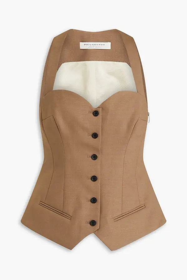 Philosophy Di Lorenzo Serafini Button-detailed Woven Top