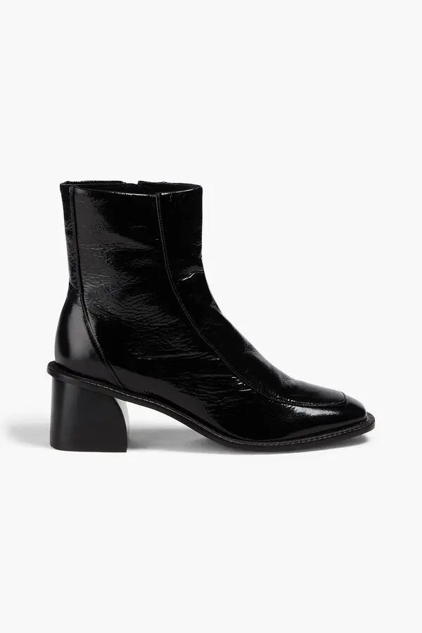 Sandro Patent-leather Ankle Boots
