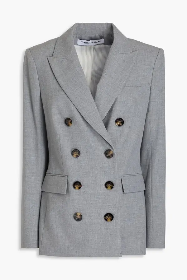 Veronica Beard Fevre Dickey Double-breasted Tweed Blazer