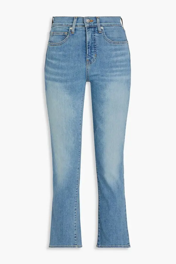 Veronica Beard Carly High-rise Kick-flare Jeans - Light Denim
