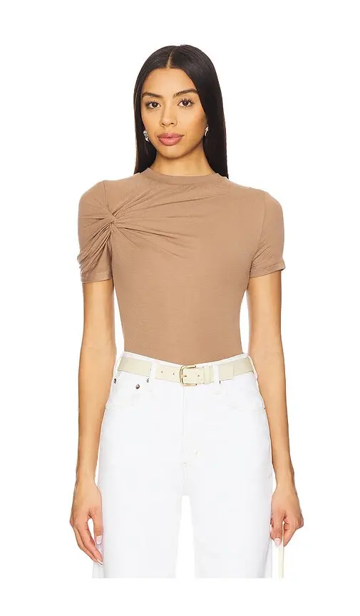 AGOLDE Lissa Layering Rib Tee - Moth