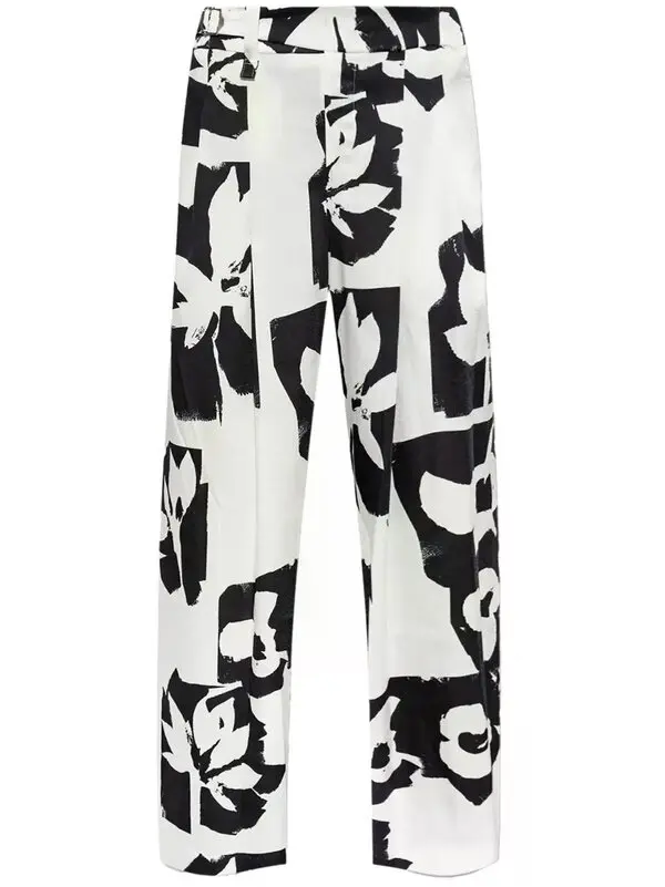 Issey Miyake Abstract-print Trousers