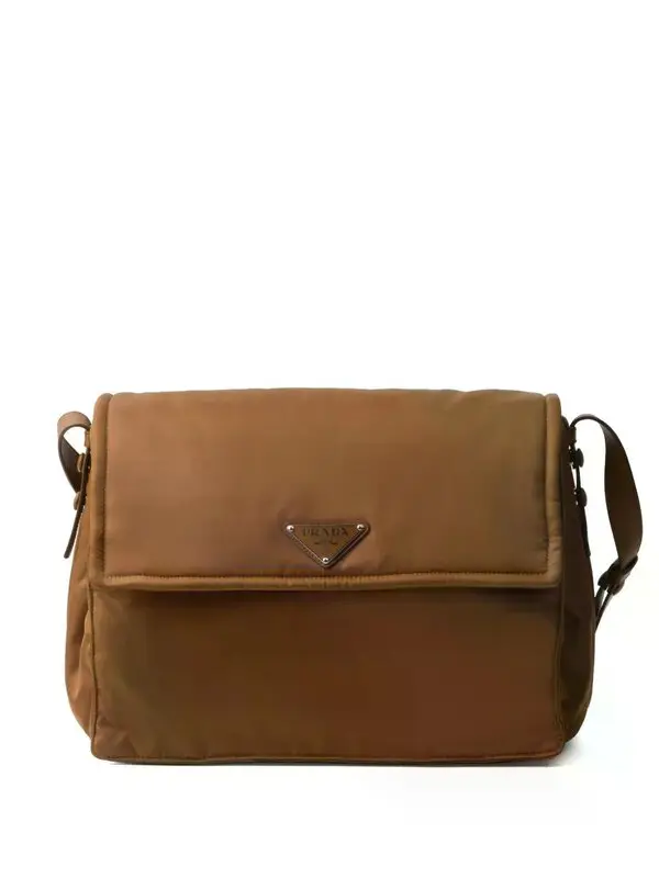 Prada Large Traveller Shoulder Bag - Brown