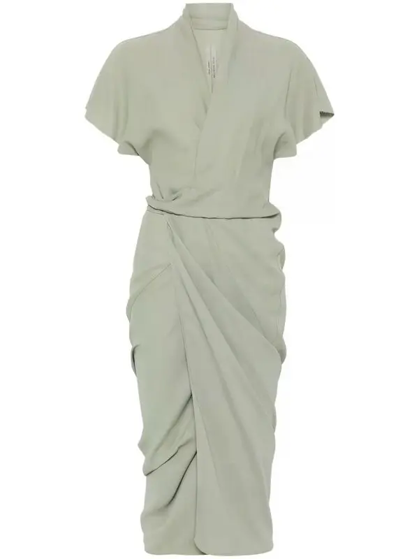 Rick Owens Wrap Maxi Dress - Green