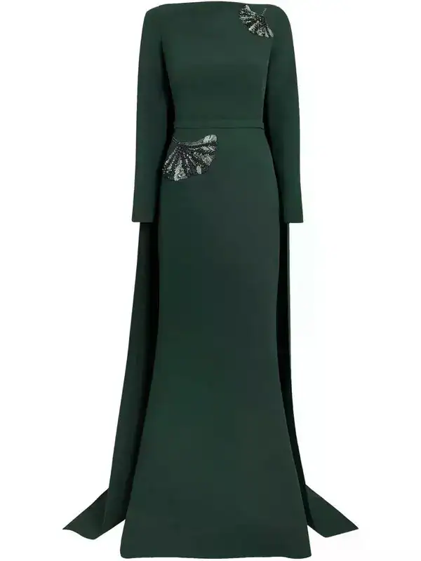 safiyaa green dress Dara Jewel Green Long Dress – Safiyaa London main image 1