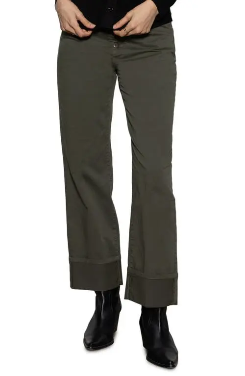 Sanctuary Luna High-waist Cotton Pants - Kalamata