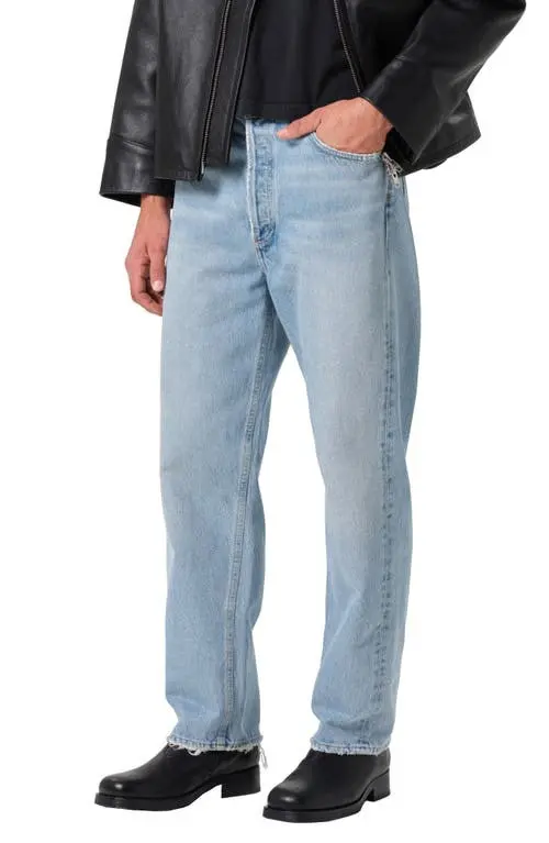 AGOLDE 90s Mid-rise Straight Leg Jeans - Force (vint Marbled Ind)