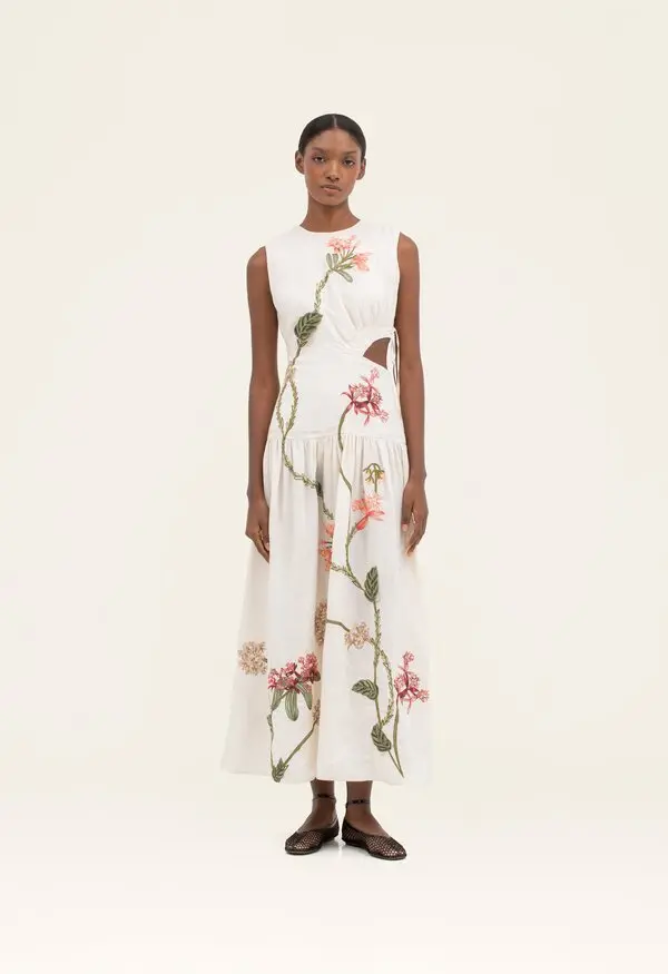AURORA Otoño Orquidea Midi Dress