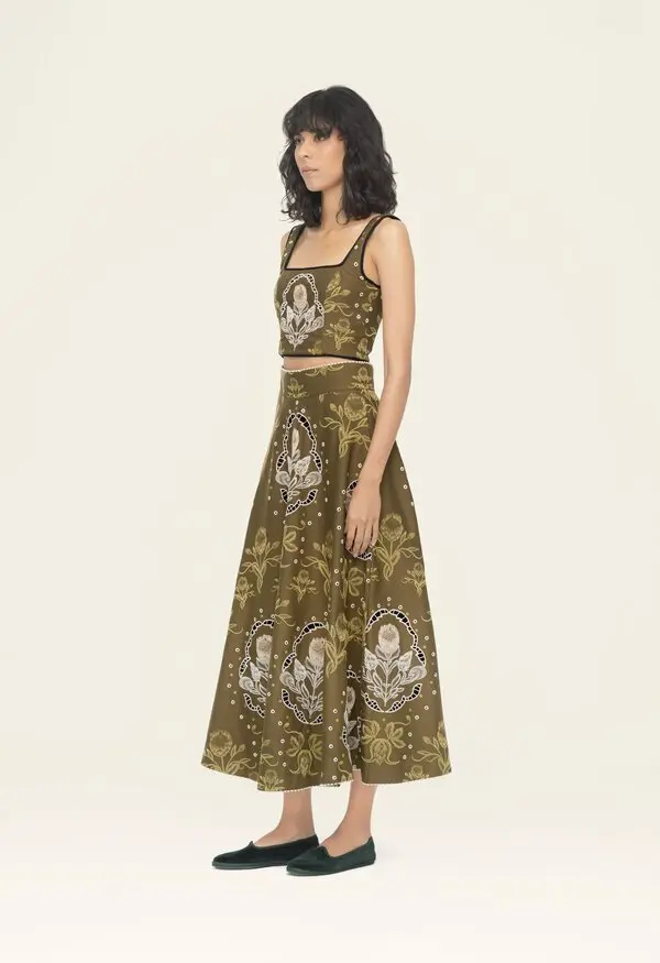 HORIZONTES Bergamota Relato Maxi Skirt