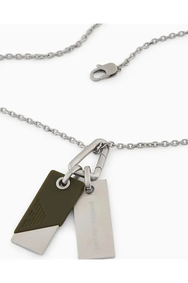 Emporio Armani Stainless Steel Dog Tag Necklace