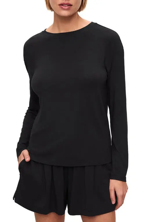 Eberjey Gisele Stretch Modal Pajama Top - Black