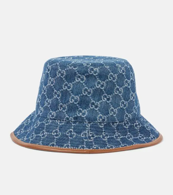 Gucci Gg Denim Bucket Hat - Blue