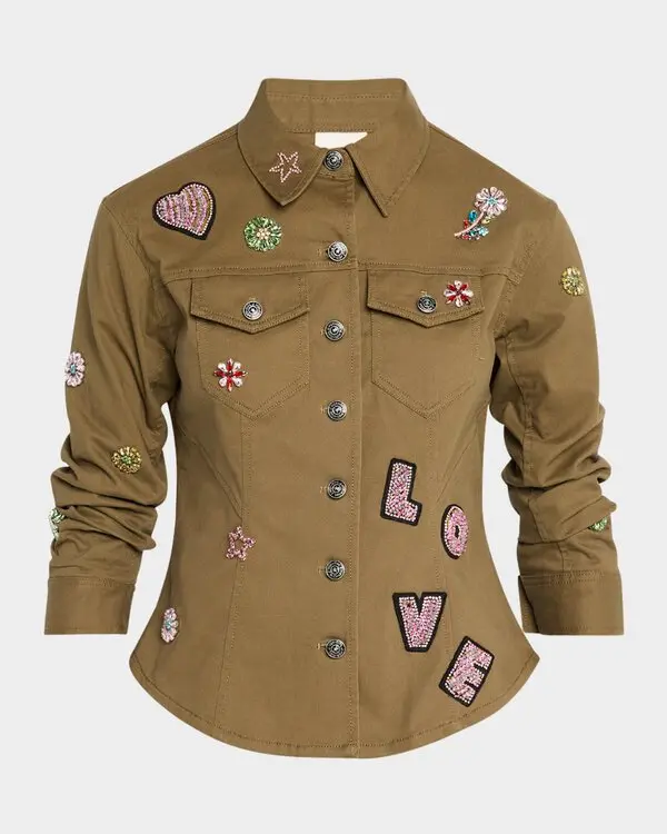 Cinq À Sept Canyon Ditsy Love Jacket - Dark Olive/multi