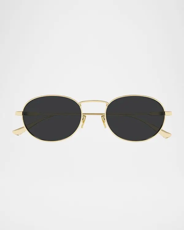 Saint Laurent Round Metal Sunglasses - Shiny Light Gold