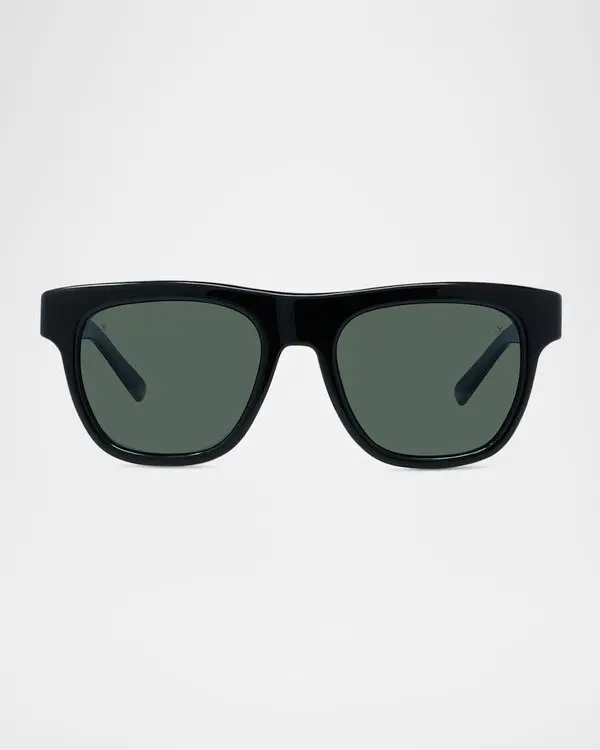 Vuarnet Belvedere 06 Square Sunglasses - Shiny Black Smoke Polarized