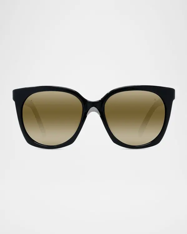 Vuarnet Altitude 02 Cat-eye Sunglasses - Shiny Black Green Mirror