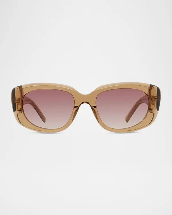 Givenchy Gv Day Rectangle Sunglasses - Slbrn
