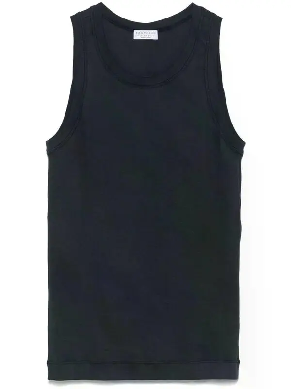 Brunello Cucinelli Fine-ribbed Tank Top - Blue