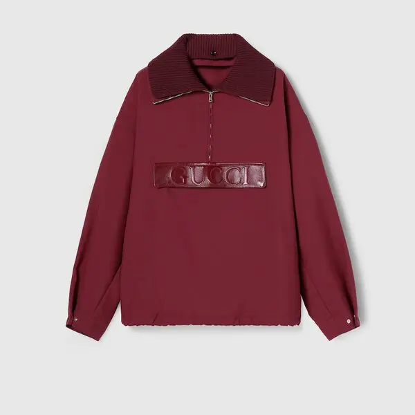 Gucci Embossed Gabardine Bomber Jacket