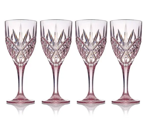 GODINGER Dublin Acrylic Blush Goblet, Set Of 4