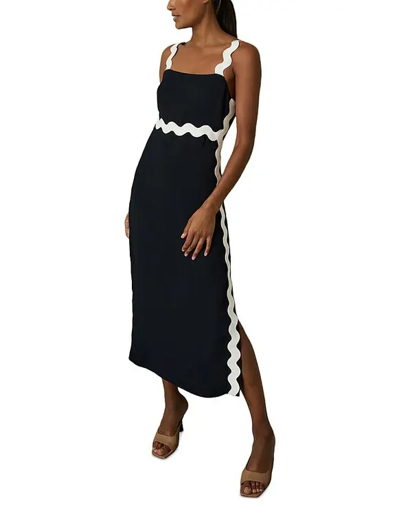 REISS Wave Craft Midi Dress