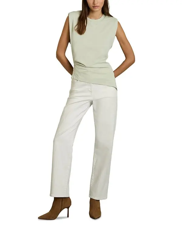 REISS Sadie Cap Sleeve T-shirt - Sage