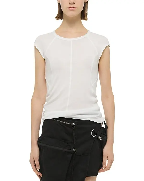 Helmut Lang Sport Cap Sleeve Top - Optic White