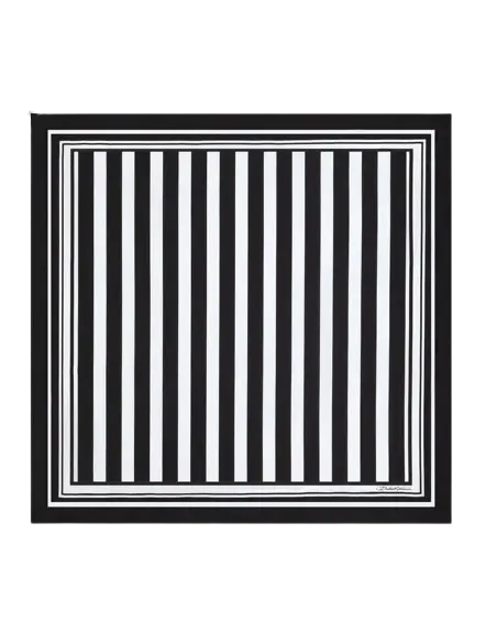 Dolce & Gabbana Striped-print Silk Twill Foulard - Multicolor