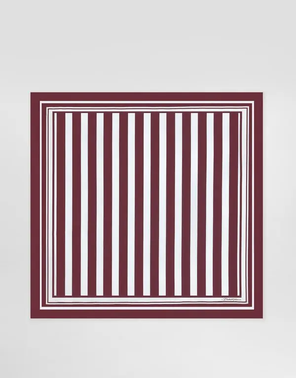 Dolce & Gabbana Striped-print Silk Twill Foulard
