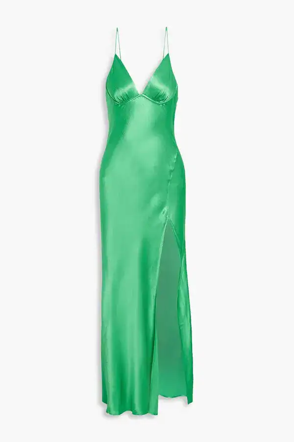 Buy Bec & Bridge Ren Satin Maxi Dress - Bright Green At 70% Off |  Editorialist