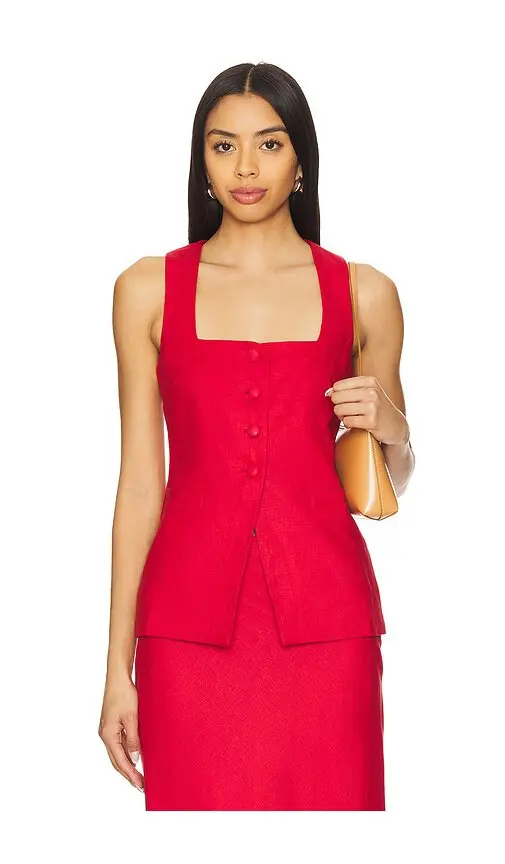 Faithfull The Brand Jackie Vest - Red