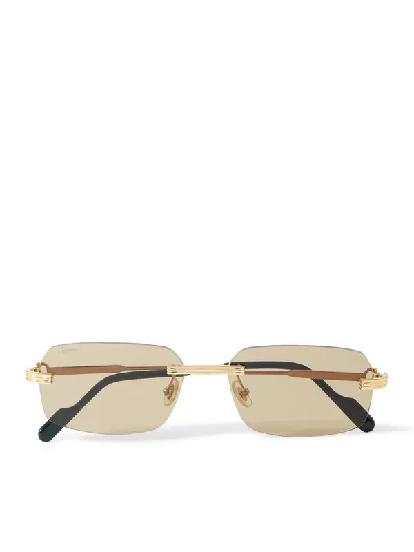 CARTIER Rimless Rectangular Sunglasses