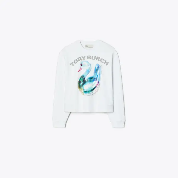 Tory Burch Lucky Duck Cotton Sweatshirt