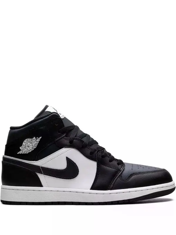 JORDAN 1 Mid Off Noir Toe Sneakers - Black