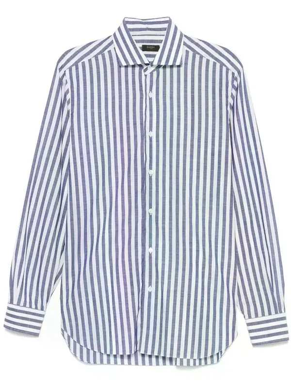 BARBA NAPOLI Striped Shirt - Blue