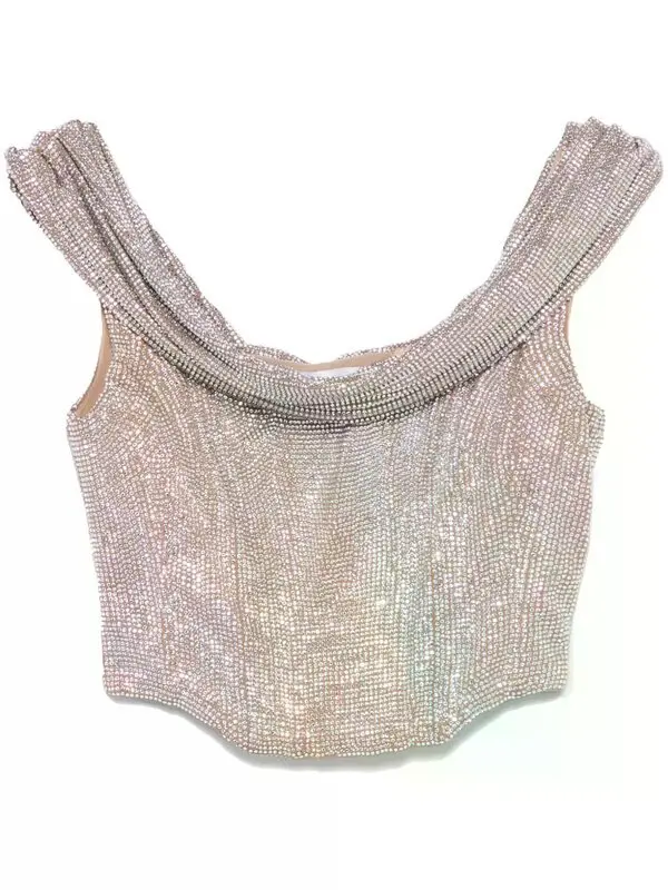 Giuseppe Di Morabito Crystal-embellished Corset Top