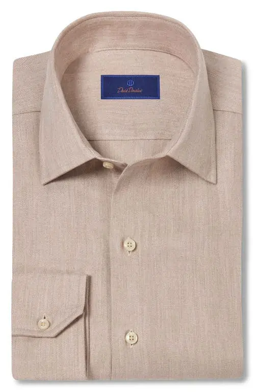David Donahue Herringbone Sport Shirt