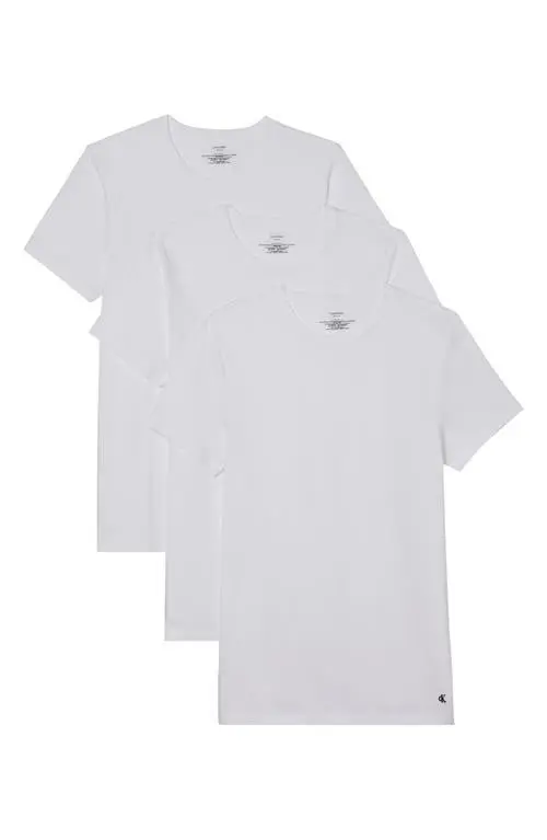 Calvin Klein 3-pack Classic Cotton Crewneck T-shirts - White/ White