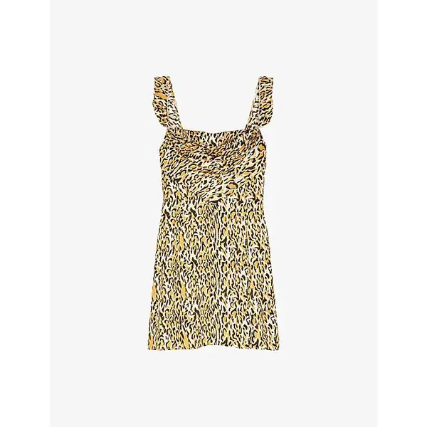 Maje Leopard-print Sleeveless Mini Dress