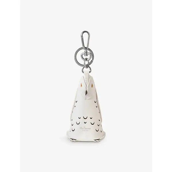 Mulberry Owl Zipped-pocket Leather Keyring