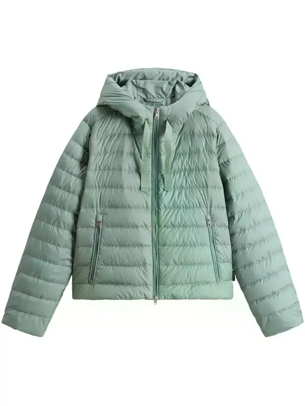 Woolrich Quilted Hooded Jacket - Green