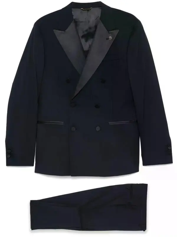 MANUEL RITZ Double-breasted Suit - Blue