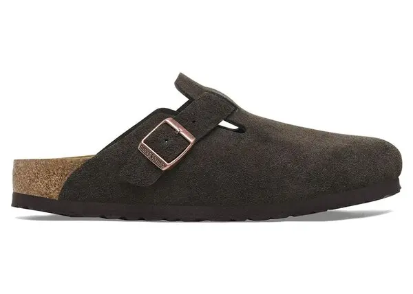 BIRKENSTOCK Boston Suede Clogs - Mocha