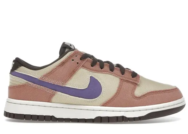 Nike Dunk Low Se Denim Sneakers - Dusted Clay/amethyst/team Gold